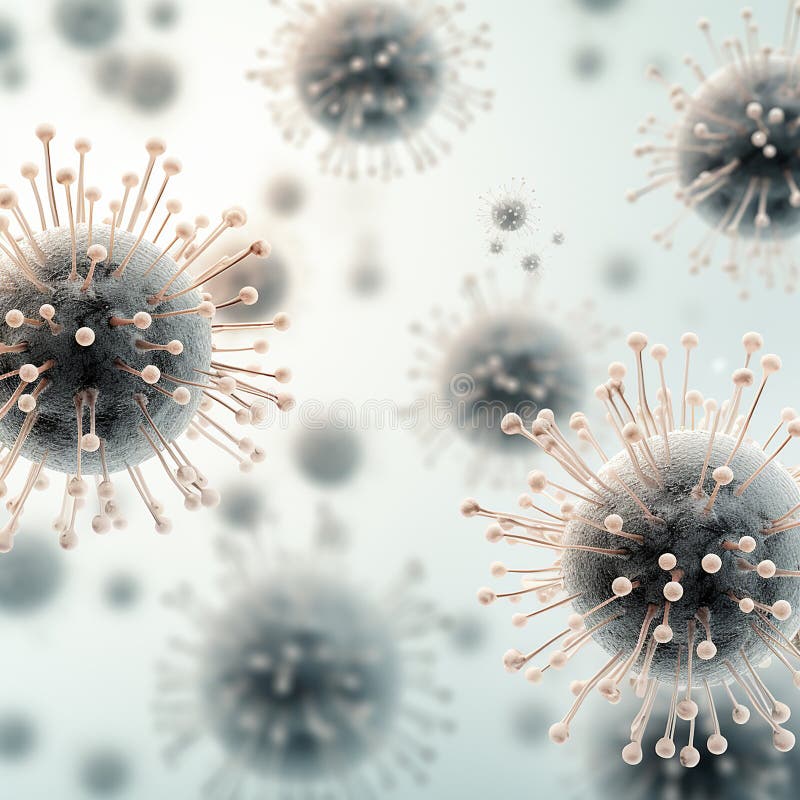 Virus Small Particles of the Dirty Dust, Close Up View of the Particles ...