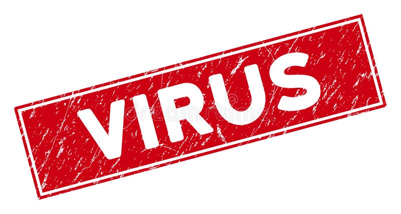 Red Grunge Virus Rectangle Watermark Stock Vector - Illustration of ...