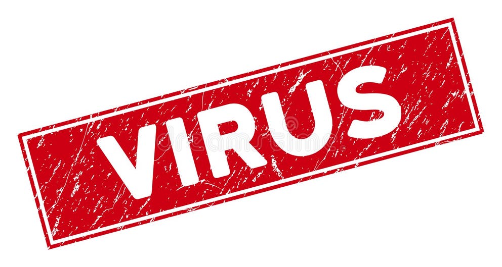 Red Grunge Virus Rectangle Watermark Stock Vector - Illustration of ...