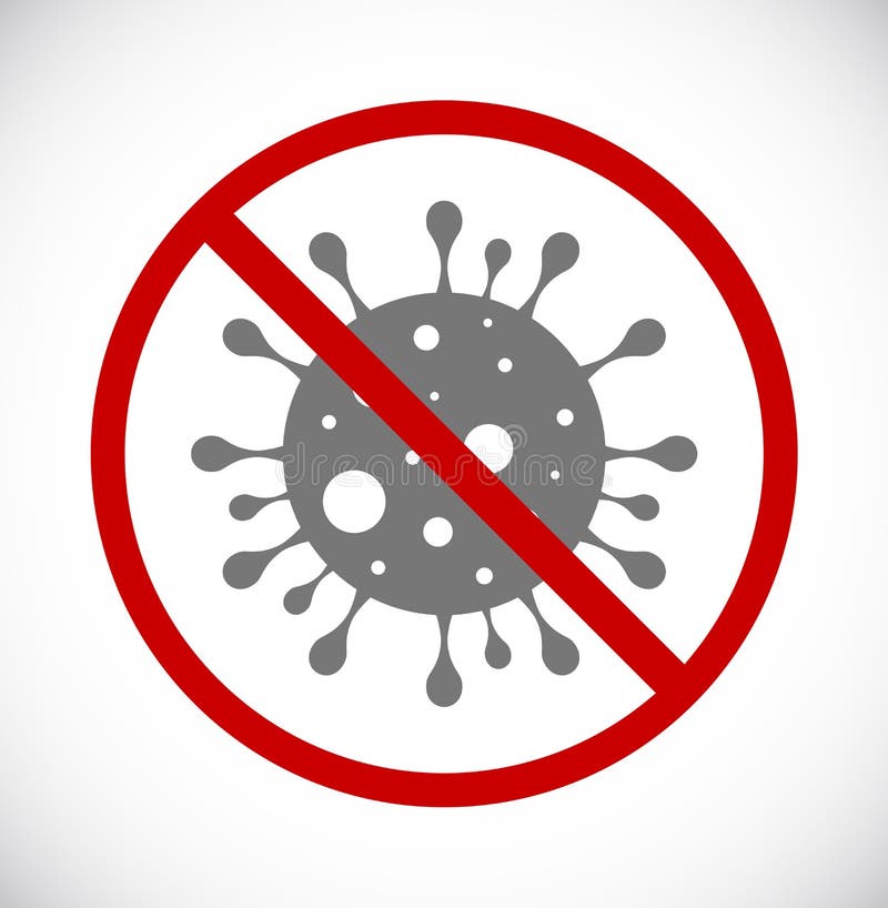 Virus stop sign stock vector. Illustration of ncov, cell - 201176632