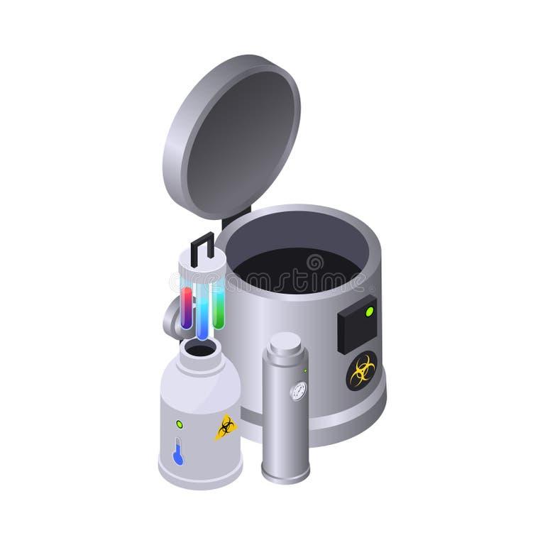 Virus Storage Isometric Composition Stock Vector - Illustration of ...