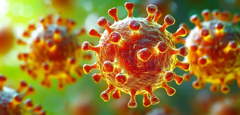 Detailed Depiction Virus Structure Under Microscopic Visualization ...