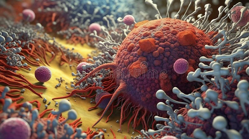 Dangerous Form of the Virus Stock Illustration - Illustration of coral ...