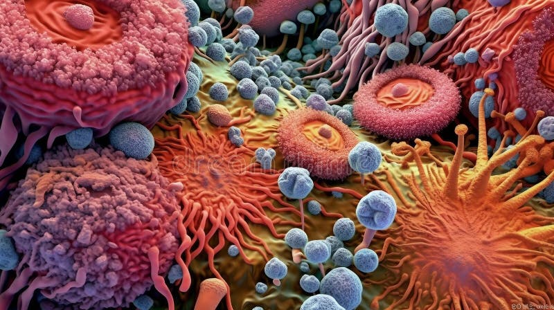 Viruses Form Like a Dangerous Place Stock Illustration - Illustration ...