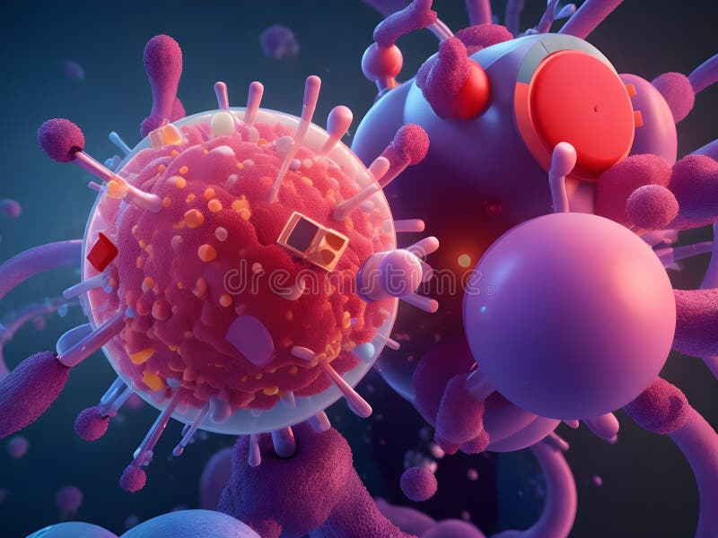 Virus Symtoms and Bacteria in Body Created with Generative AI Stock ...