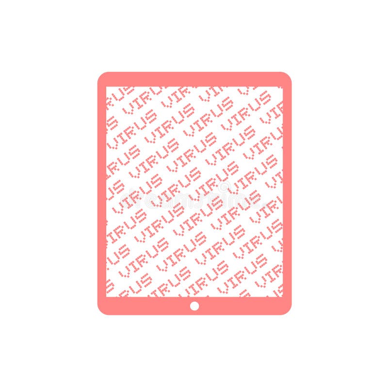 Virus in Tablet Illustration Stock Illustration - Illustration of ...
