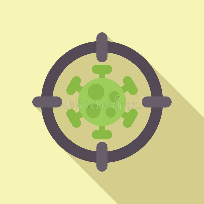 Virus Target Icon Flat Design Stock Vector - Illustration of icon ...