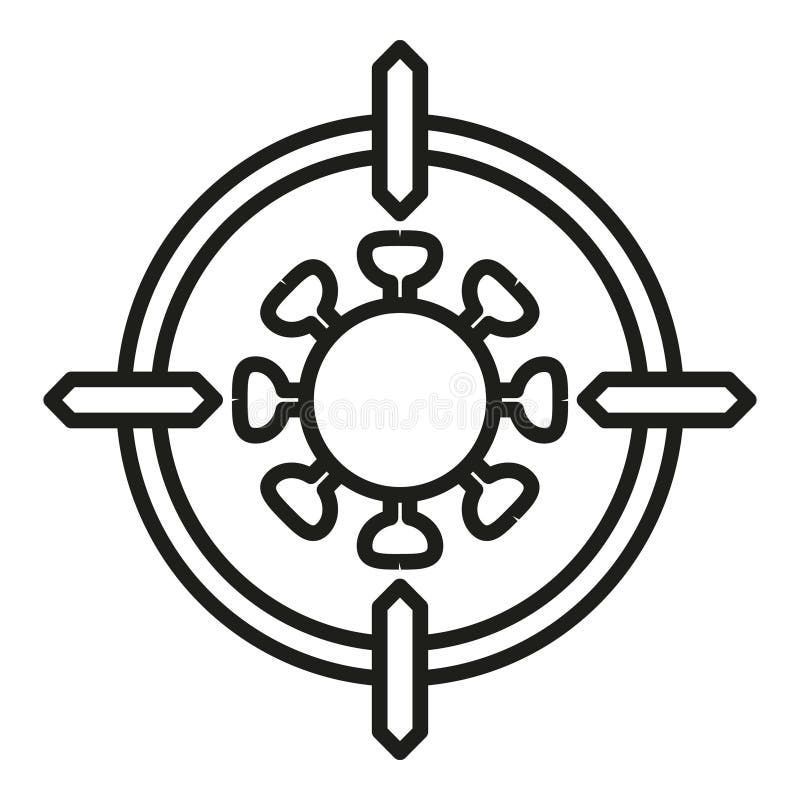 Virus Target Icon Outline Vector. Immune System Stock Vector ...