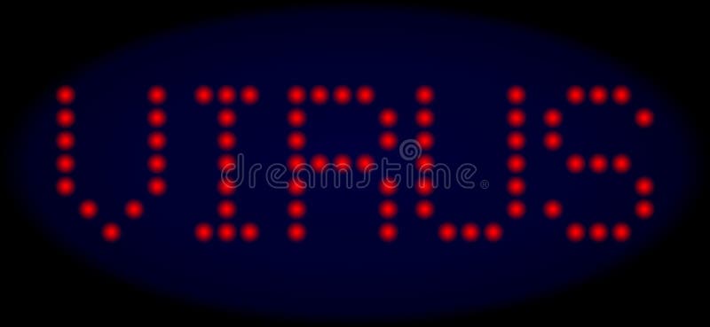 VIRUS Led Style Message with Glowing Dots Stock Vector - Illustration ...