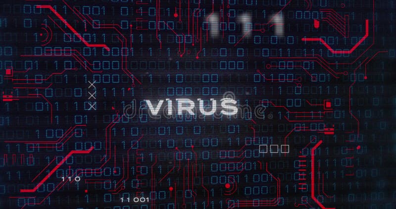 Virus Text And Microprocessor Connections Against Binary Coding Data Processing On Black