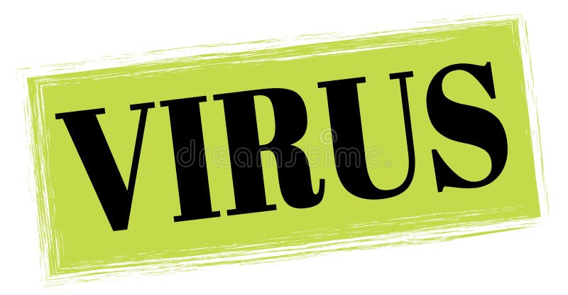 VIRUS Text Written on Green-black Stamp Sign Stock Illustration ...