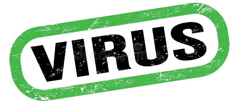 VIRUS, Text Written on Green-black Stamp Sign Stock Illustration ...