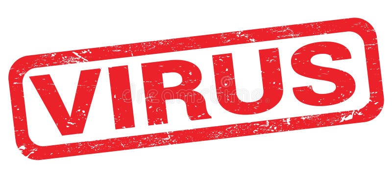 VIRUS Text Written on Red Rectangle Stamp Stock Illustration ...