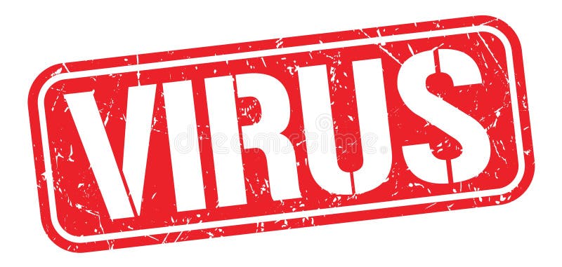 VIRUS Text Written on Red Stamp Sign Stock Illustration - Illustration ...