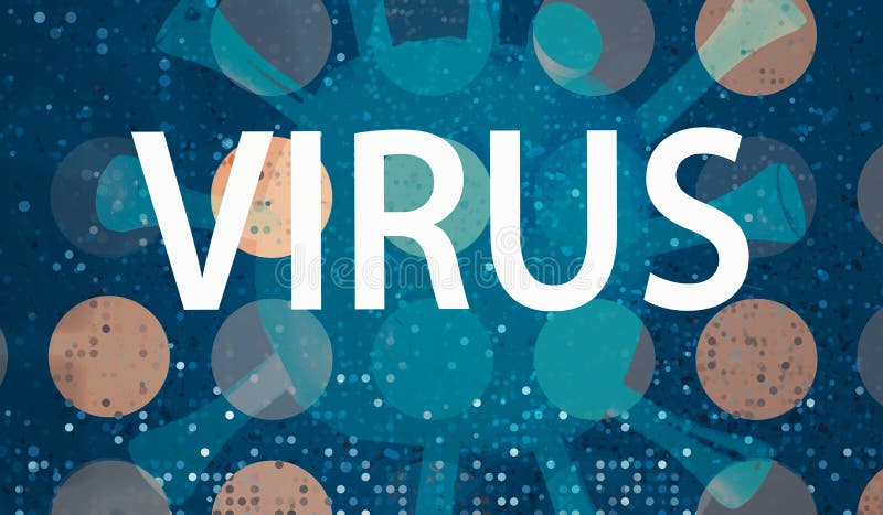 Virus Theme with Abstract Dots Background Stock Illustration ...