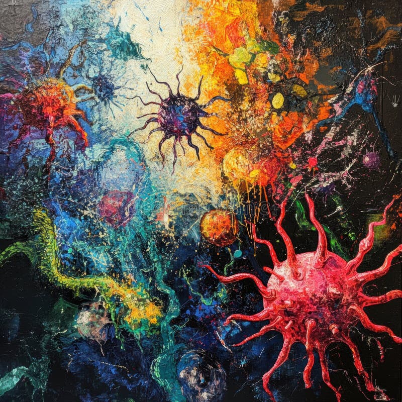 Virus Transformation and Mutation Depicted in Vibrant Colors ...