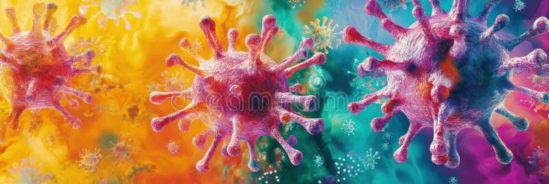 Virus Transforms and Mutates in Vibrant Colors Showcasing Its ...