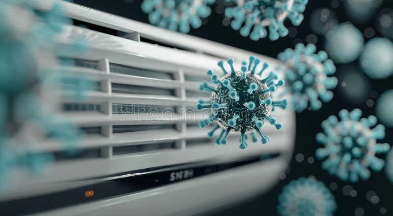 Virus Transmission through Air Vent Stock Image - Image of safety ...