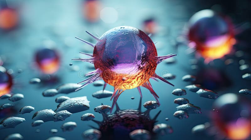 Virus Transmission in Droplets Stock Illustration - Illustration of ...