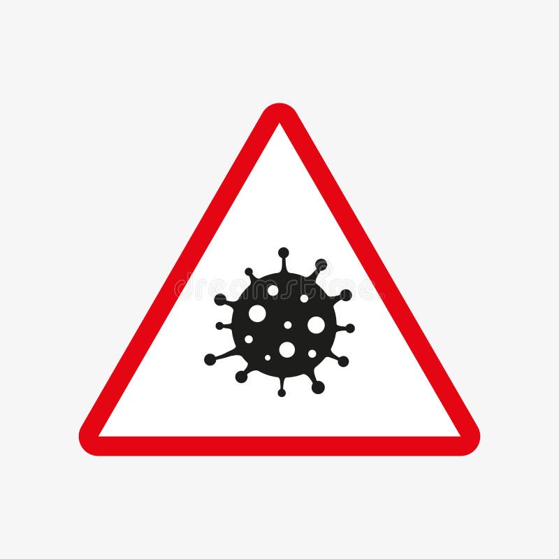 Virus Triangle Sign Isolated on White Background Stock Vector ...