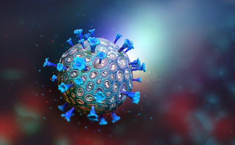 Virus Under Microscope. Antibodies and Viral Infection Stock ...