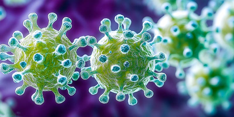 A Virus Under a Microscope, Highlighting Its Unique Structure Stock ...