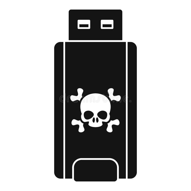 Virus Usb Flash Icon, Simple Style Stock Vector - Illustration of ...