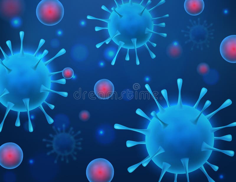 Virus. Various Microorganisms, Disease Round Cells and Allergy Bacteria ...