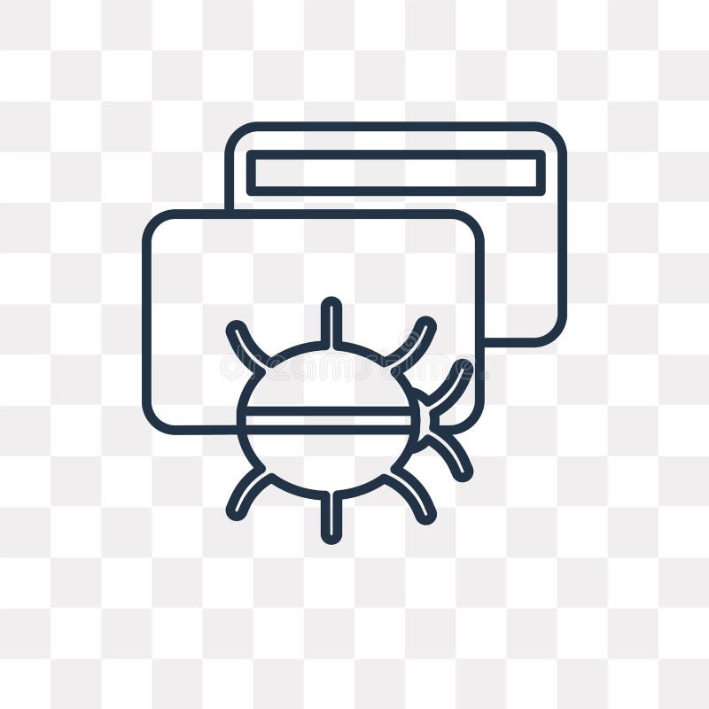 Virus Vector Icon Isolated on Transparent Background, Linear Virus ...