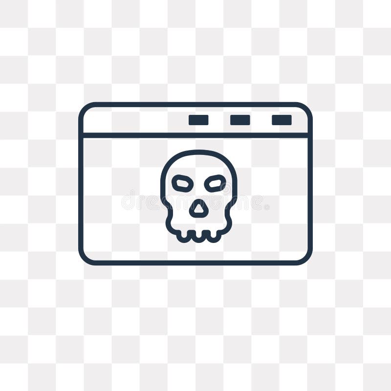 Virus Vector Icon Isolated on Transparent Background, Linear Virus ...