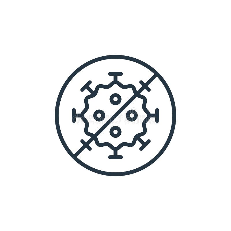 Virus Vector Icon Isolated on White Background. Outline, Thin Line ...