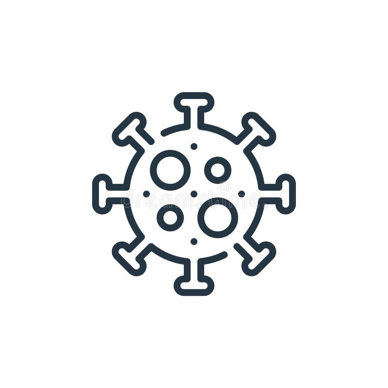 Virus Vector Icon Isolated on White Background. Outline, Thin Line ...
