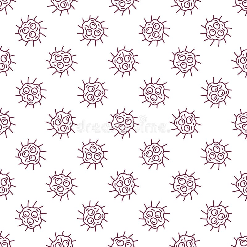Virus Vector Parasite Concept Line Creative Seamless Pattern Stock ...