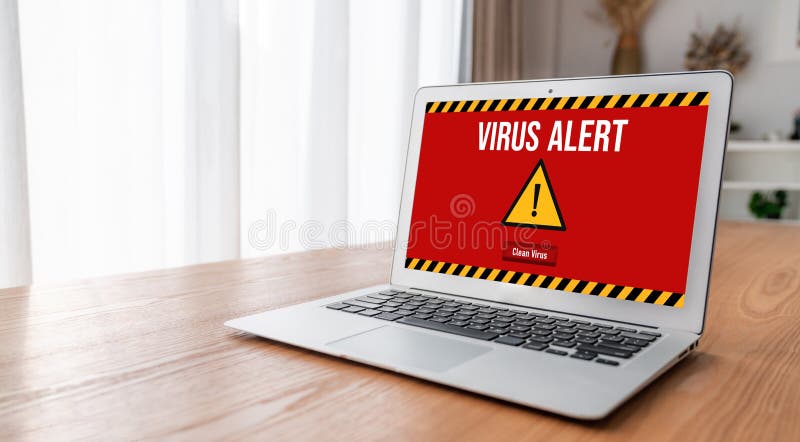 Virus Warning Alert on Computer Screen Detected Modish Cyber Threat ...