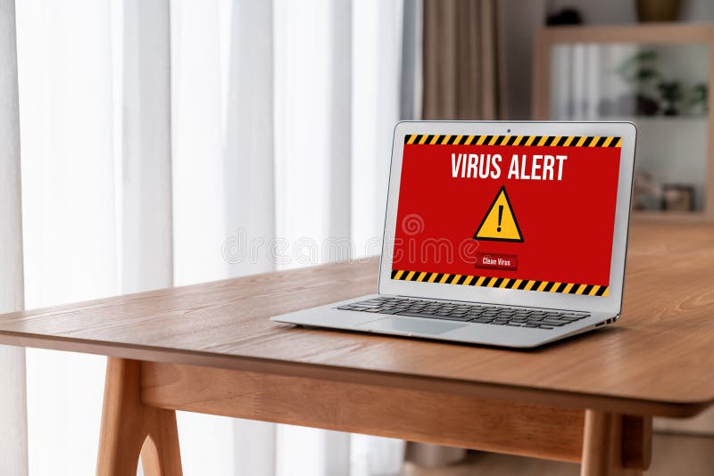 Virus Warning Alert on Computer Screen Detected Modish Cyber Threat ...