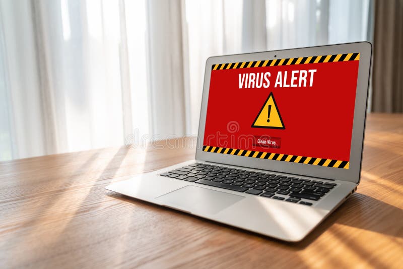 Virus Warning Alert on Computer Screen Detected Modish Cyber Threat ...