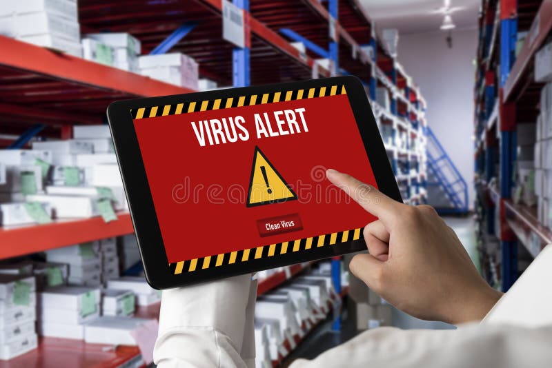 Virus Warning Alert on Computer Screen Detected Modish Cyber Threat ...