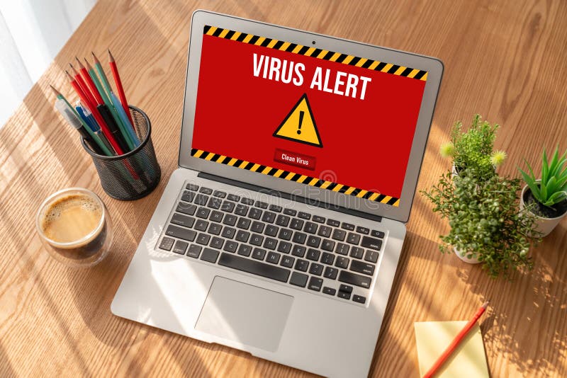 Virus Warning Alert on Computer Screen Detected Modish Cyber Threat ...