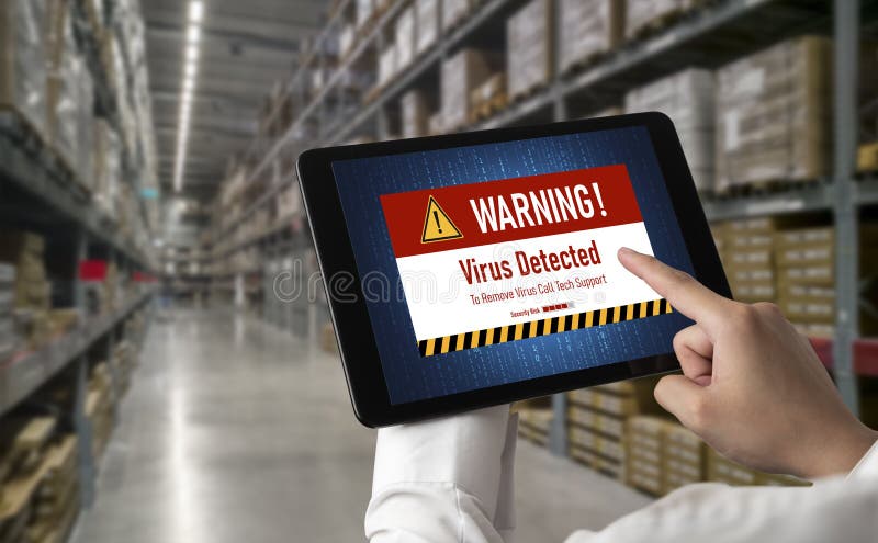 Virus Warning Alert on Computer Screen Detected Modish Cyber Threat ...