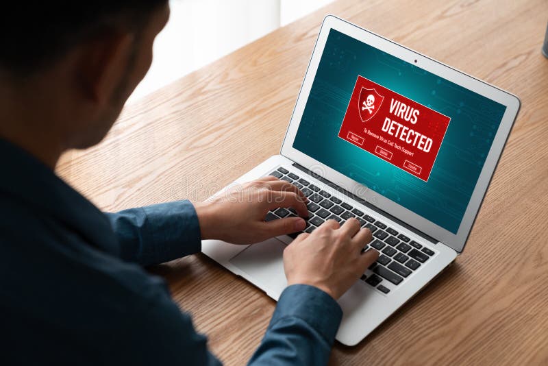 Virus Warning Alert on Computer Screen Detected Modish Cyber Threat ...