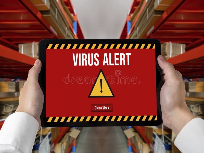 Virus Warning Alert on Computer Screen Detected Modish Cyber Threat ...