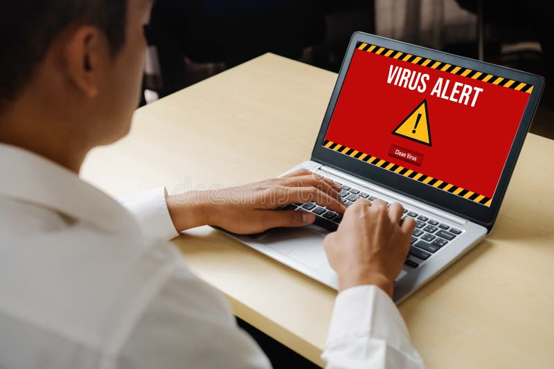 Virus Warning Alert on Computer Screen Detected Modish Cyber Threat ...