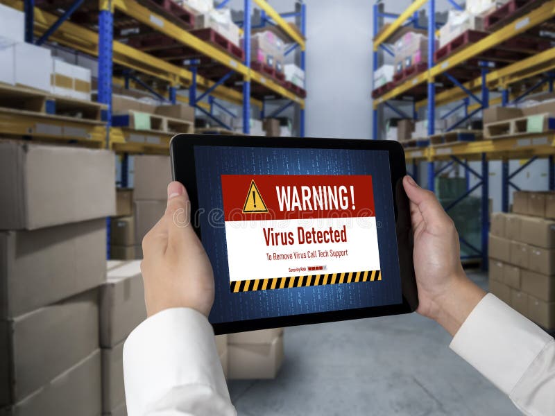 Virus Warning Alert on Computer Screen Detected Modish Cyber Threat ...