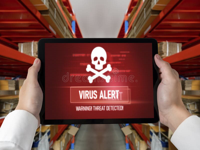Virus Warning Alert on Computer Screen Detected Modish Cyber Threat ...