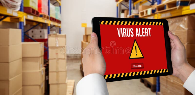 Virus Warning Alert on Computer Screen Detected Modish Cyber Threat ...