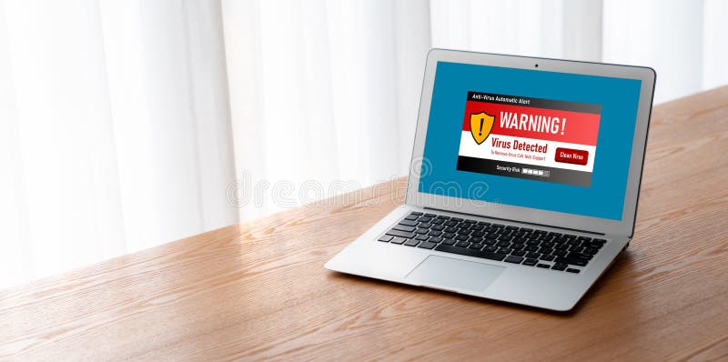 Virus Warning Alert on Computer Screen Detected Modish Cyber Threat ...