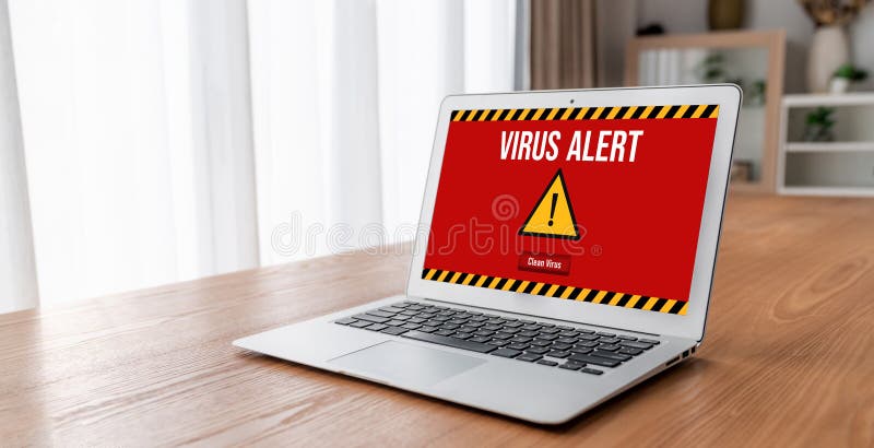 Virus Warning Alert on Computer Screen Detected Modish Cyber Threat ...