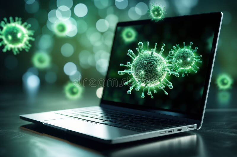 Virus Warning Alert on Computer Screen Detected Modish Cyber Threat ...