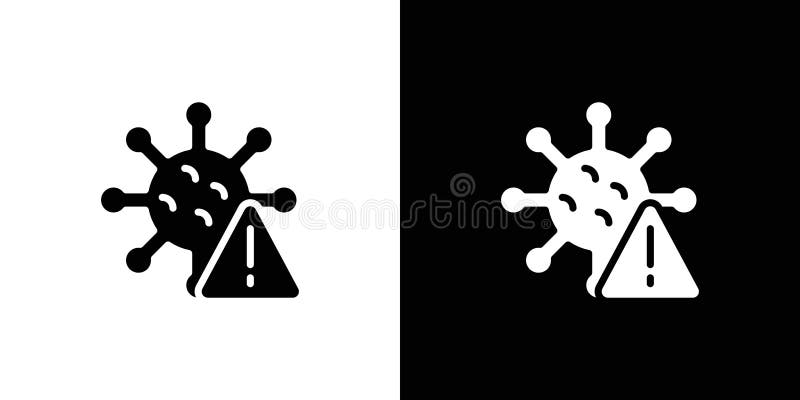Virus Warning Alert Icon Logo Set Vector Stock Vector - Illustration of ...
