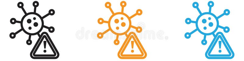 Virus Warning Alert Vector Logo Set Collection for Web App Ui Stock ...